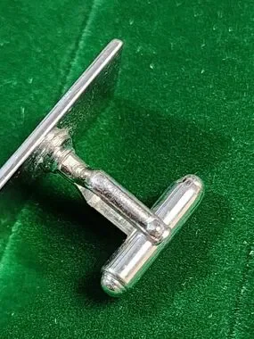 Anson | Accessories | Vintage Anson Cufflinks Tie Bar Set Silver Tone ...